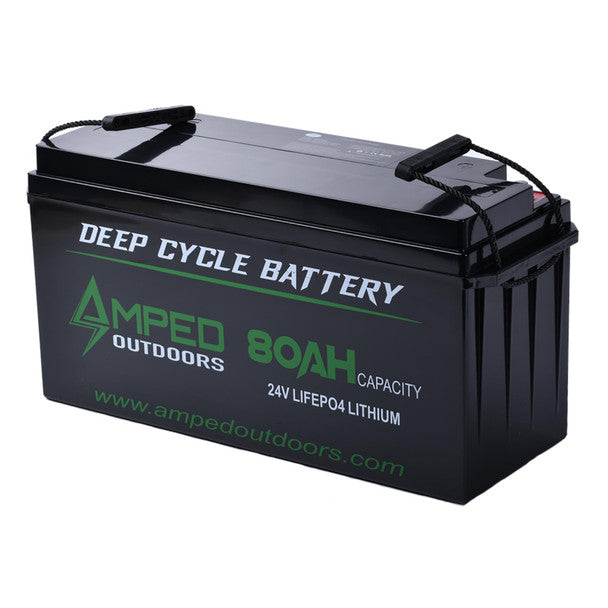 Amped Outdoors 24V 80Ah LiFePO4 Battery with Charger | Tackle Shack ...